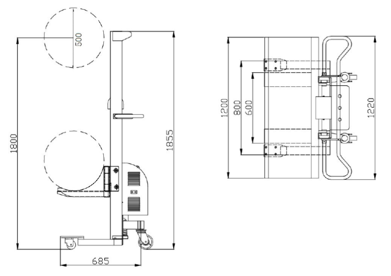 On-A-Roll® Lifter Power Jumbo 63"H - Foster Cutters, Trimmers, and ...